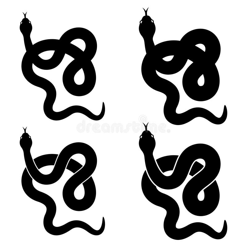 Coiled Snake Symbol stock illustration. Illustration of pattern - 37716442