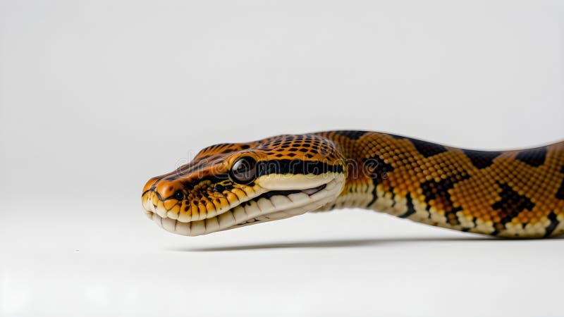 A Snake with a Black and Yellow Pattern on Its Back Stock Illustration ...