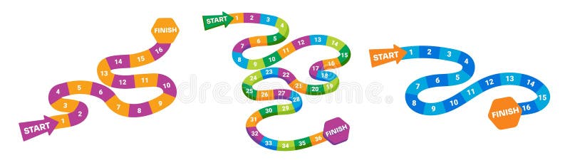 Snake Board Game for Kids. Funny Platform Game in Cartoon Style with ...