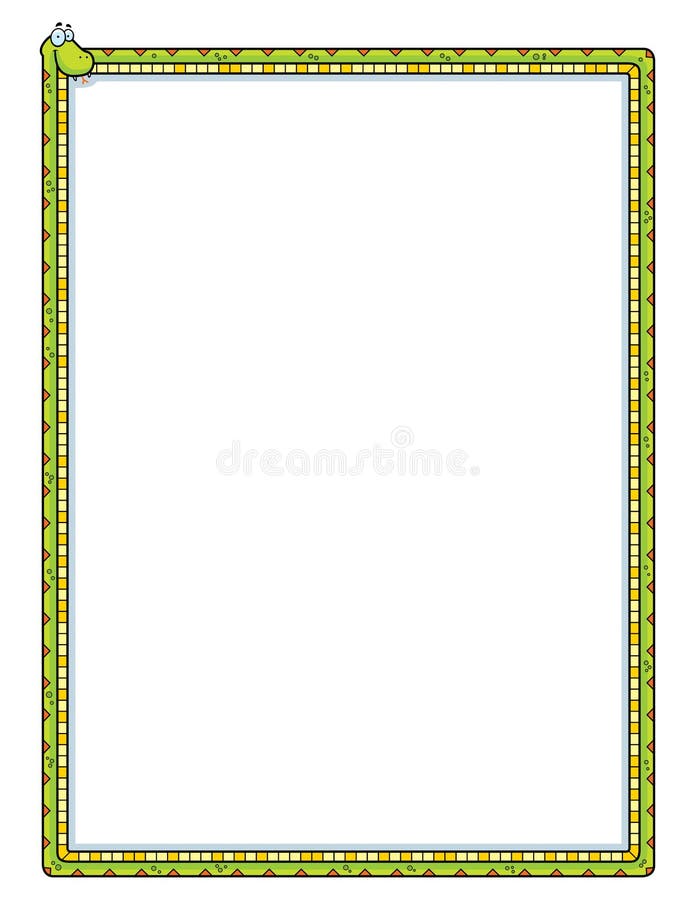 Snake Border stock vector. Illustration of snake, green - 16400578