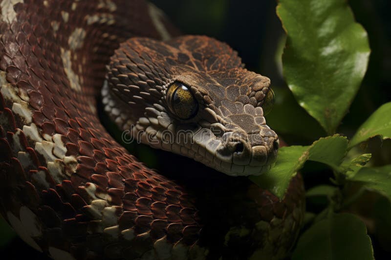 Snake Captured Shot in Nature Stock Illustration - Illustration of ...