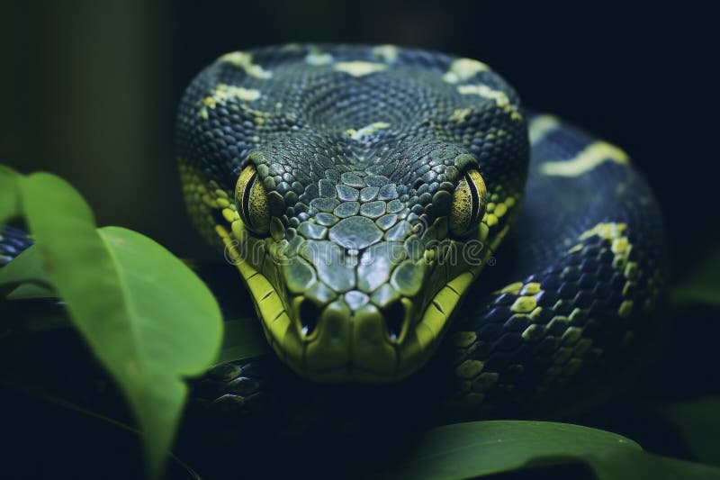 Snake Captured Shot in Nature Stock Illustration - Illustration of ...