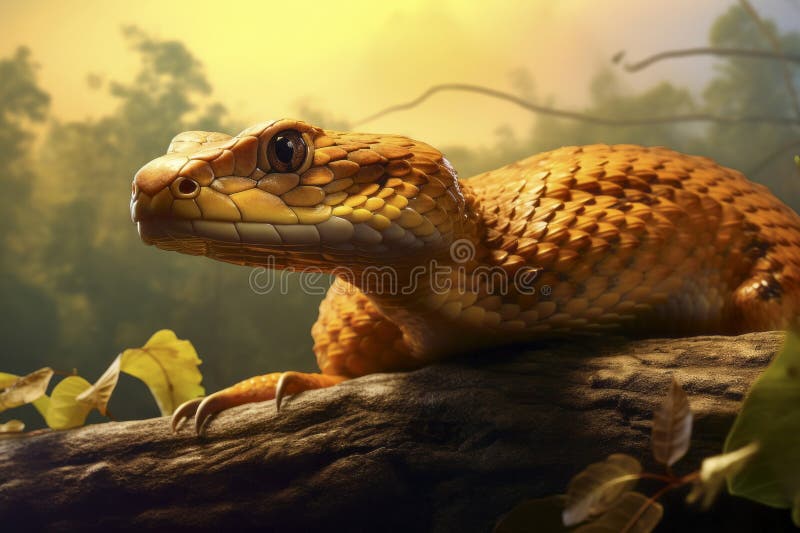 Snake Captured Shot in Nature Stock Illustration - Illustration of hiss ...