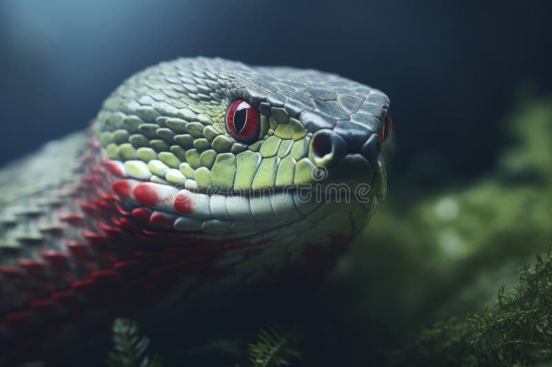 Snake Captured Shot in Nature Stock Illustration - Illustration of ...