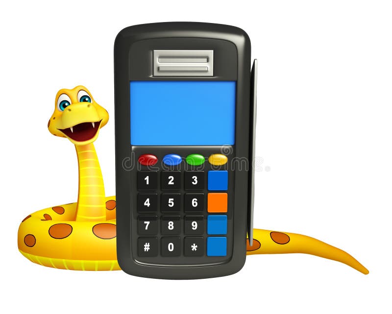 Snake Cartoon Character Swap Machine Stock Illustration - Illustration ...