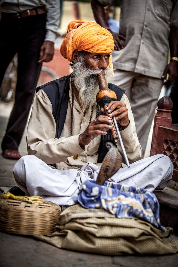 Snake charmer stock photo. Image of flute, music, fear - 26015618