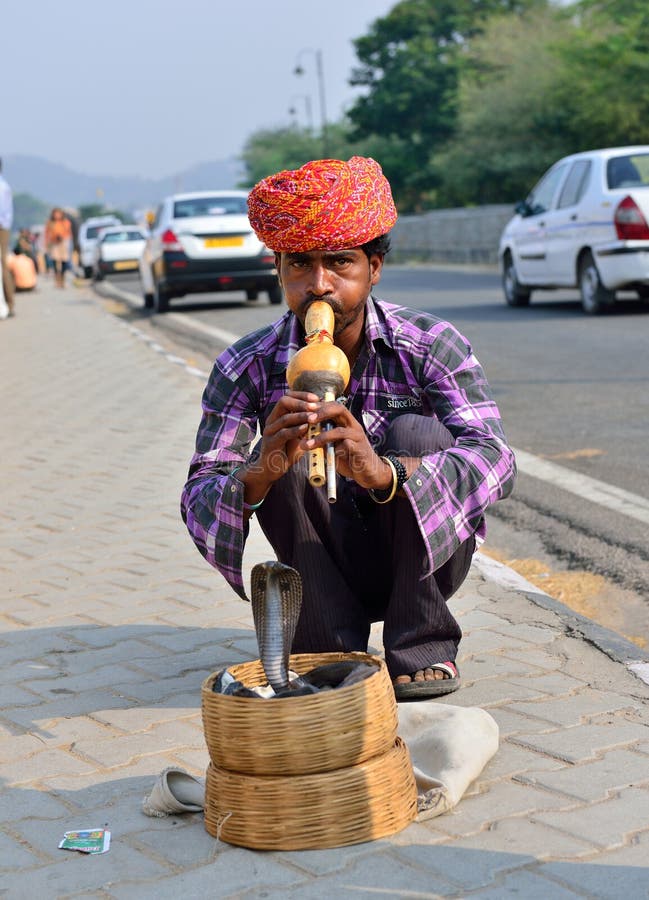 Snake Charmer editorial image. Image of orange, asia - 27598470