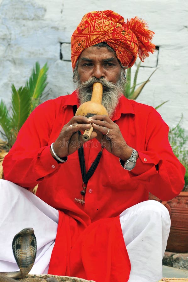 Snake charmer stock image. Image of watch, print, india - 8355895