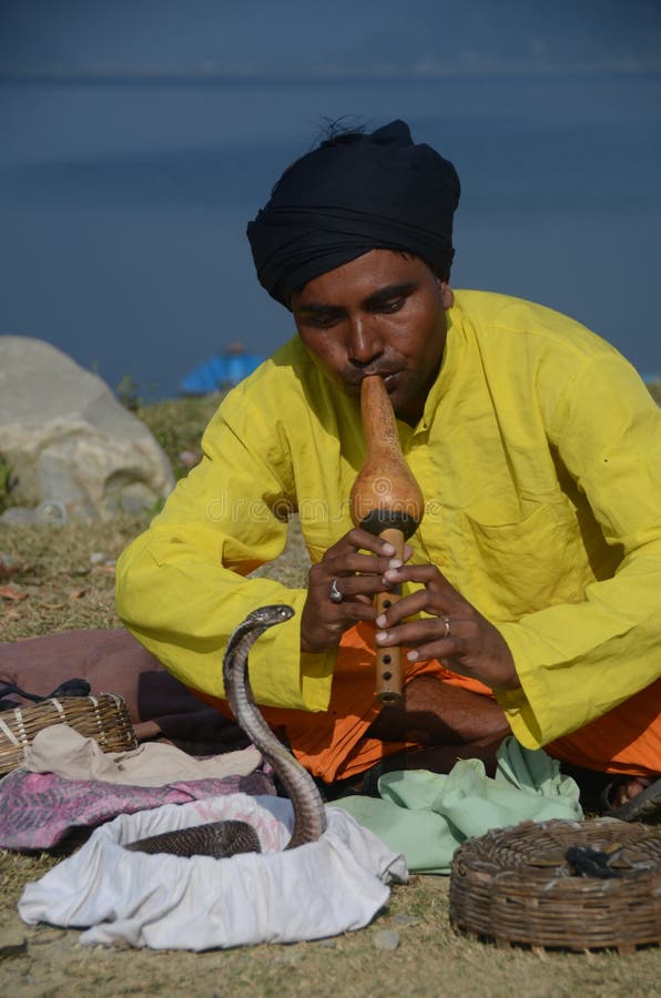 Snake charmer in Nepal editorial stock image. Image of fakir - 21817004