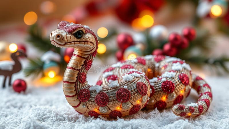 Snake Christmas tree toy. stock image. Image of decoration - 336688011