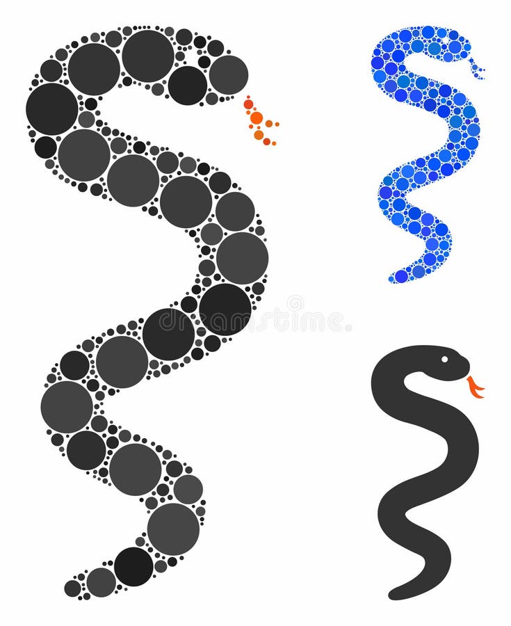 Dotted Snake Icon, Outline Style Stock Vector - Illustration of ...