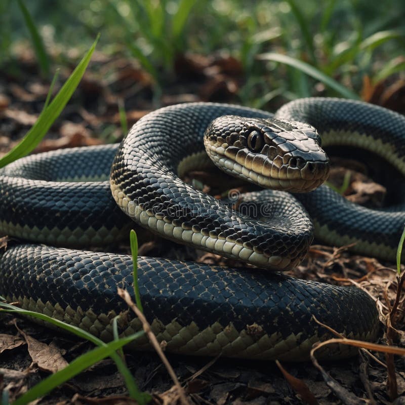 The Snake is a Creature of Stealth and Grace Moving Silently . Stock ...