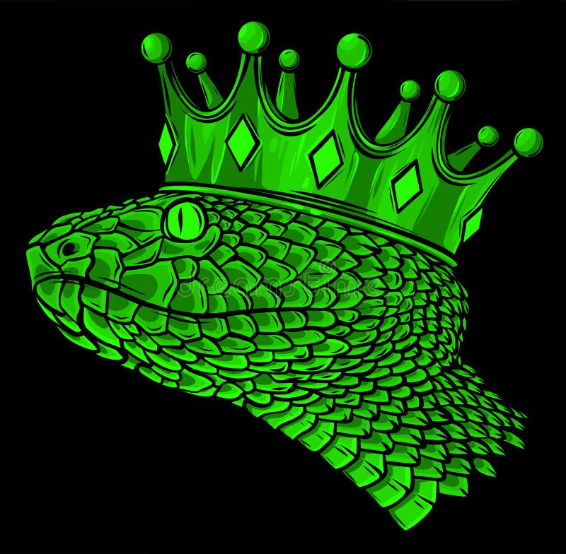 Snake and crown stock vector. Illustration of language - 13076199