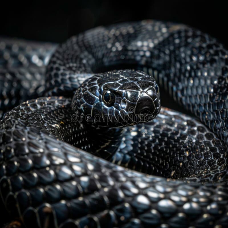 Snake Displays Its Distinctive Hood in a Striking Pose Against a Pure ...