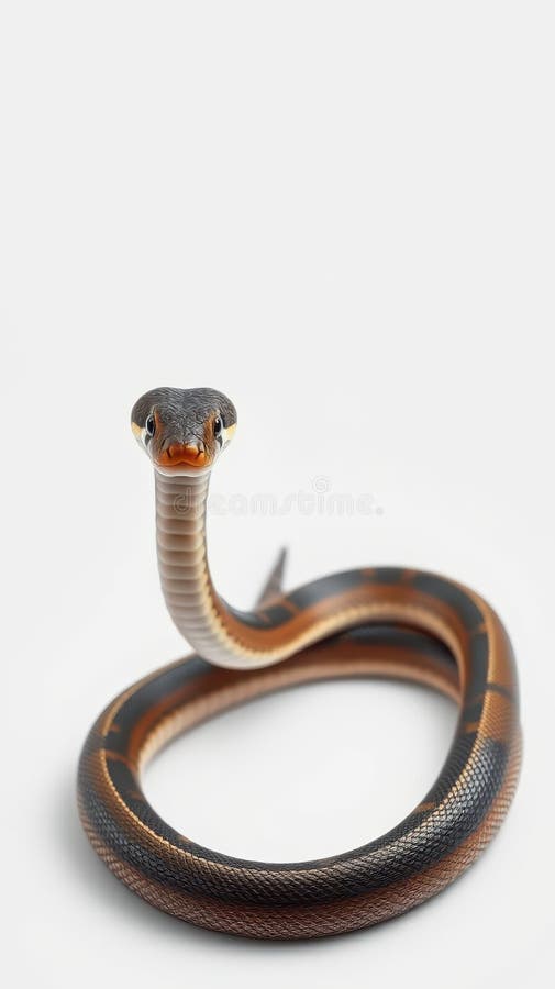 Serpent Coiling with a Striking Pattern in an Indoor Setting during ...