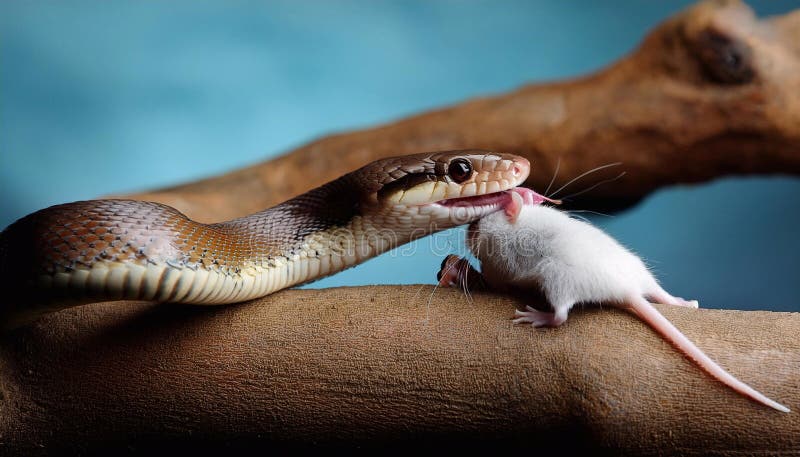 Rat Eats Snake Snake Eating A Mouse Or Rat Ball Python Close Up