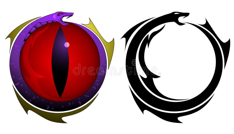 Snake eye tattoo stock vector. Illustration of fear, tattoo - 19188094