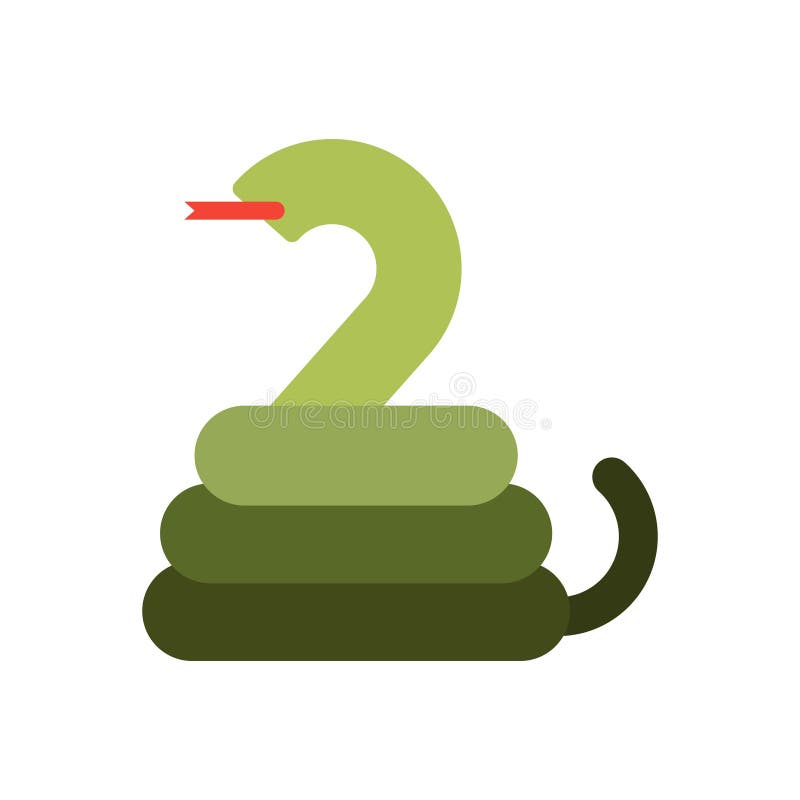 Snake Flat Clipart Vector Illustration Stock Vector - Illustration of ...