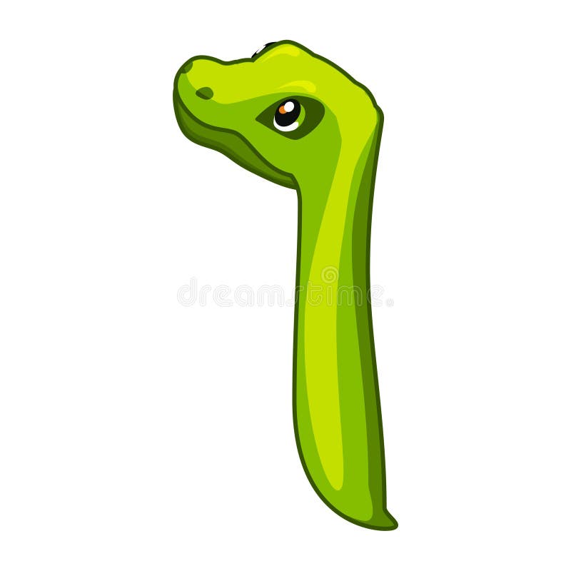 Snake font. Digit 1 stock vector. Illustration of year - 311357290