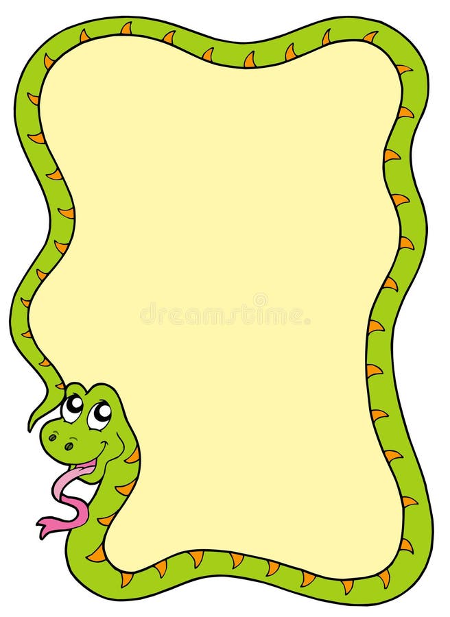 Snake frame 2 stock vector. Illustration of ornament - 10575905
