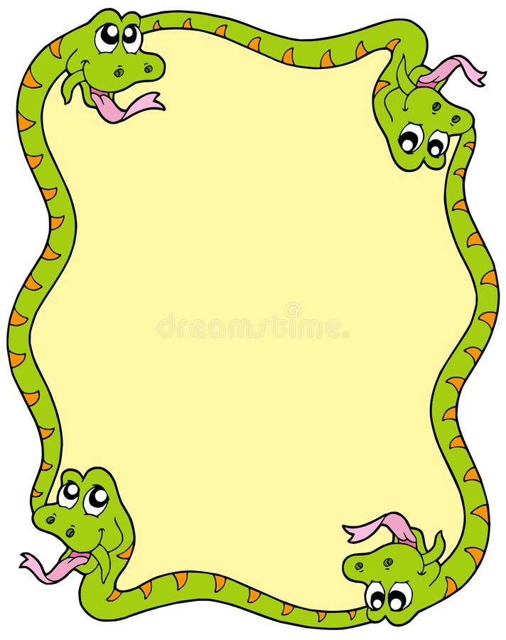 Snake frame 2 stock vector. Illustration of ornament - 10575905