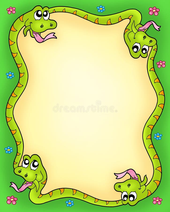 Snake frame 2 stock vector. Illustration of ornament - 10575905