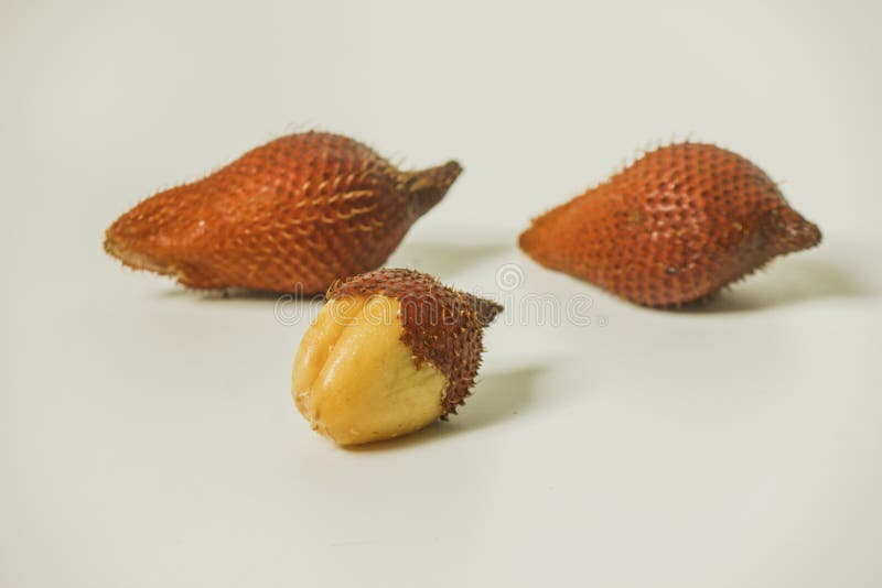 Snake Fruit is a Sweet and Sour Fruit. Thai Fruit on a White Background ...