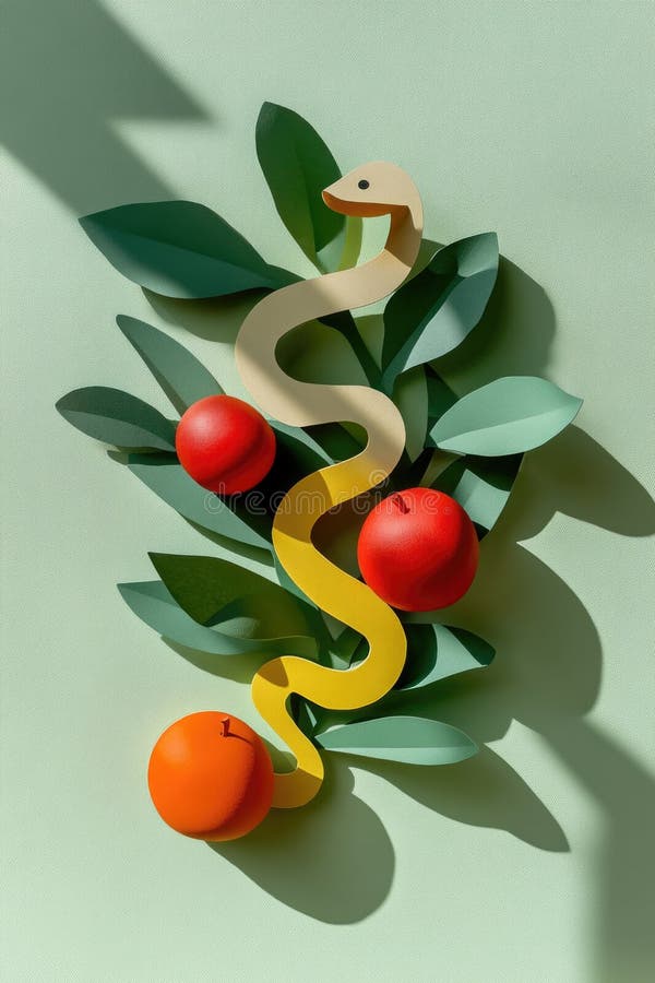 Snake and Fruit on Table stock photo. Image of life - 377955126