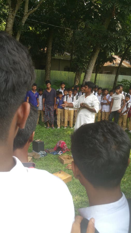 Snake Game for Children. Snake Show in the School Fild Editorial Image ...