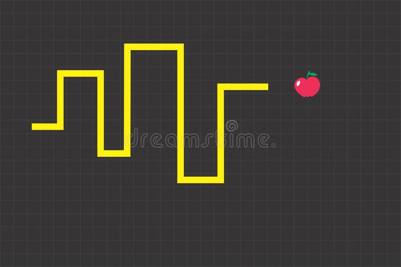 Snake game stock vector. Illustration of retro, snake - 42942483