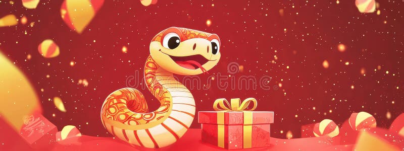 Snake Gift New Year. Selective Focus Stock Photo - Image of decoration ...