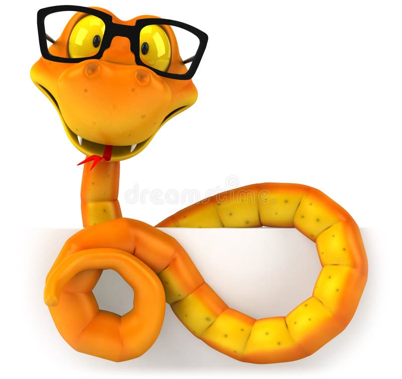 Snake with glasses stock illustration. Illustration of viper - 14861597