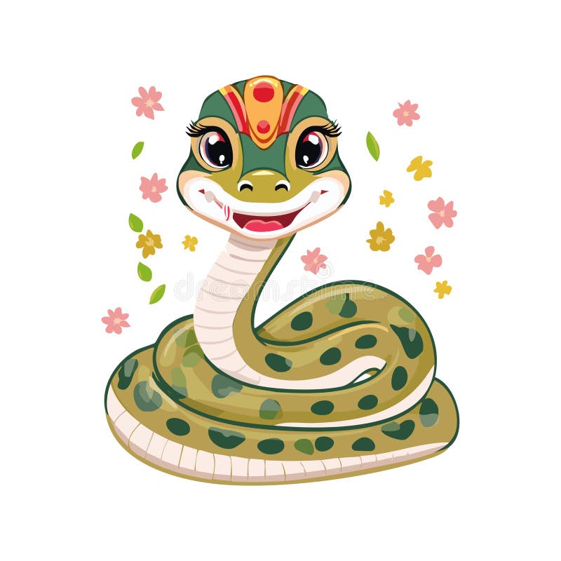 Snake with hannya mask stock vector. Illustration of horror - 361550569