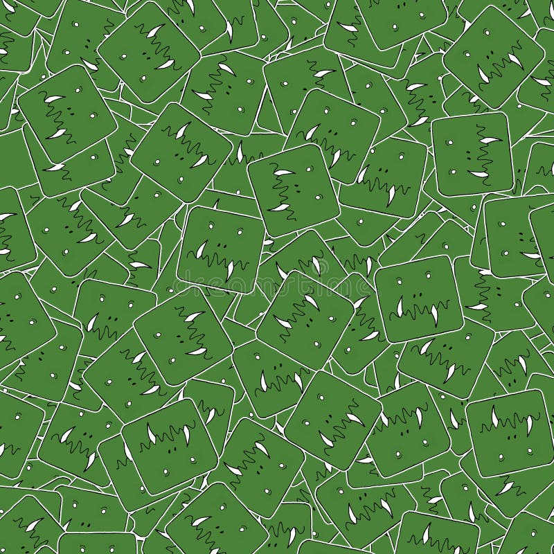 Snake Head Cartoon Style Emoji Motif Random Pattern Stock Illustration ...