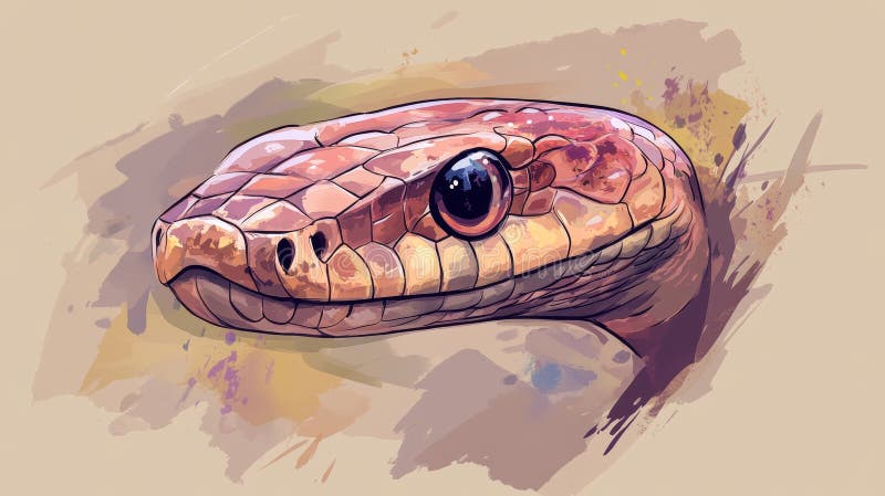 A Snake Head with an Emerging Tail Inside Its Open Mouth. Stock Photo ...