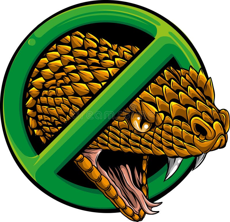 Snake Head Hand Drawn Vector Illustration Design Stock Vector ...