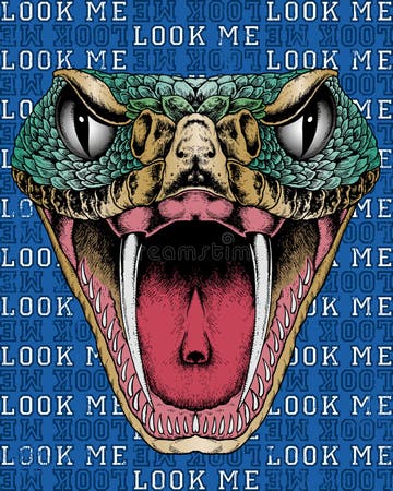 Snake head illustration stock vector. Illustration of colorful - 17048172