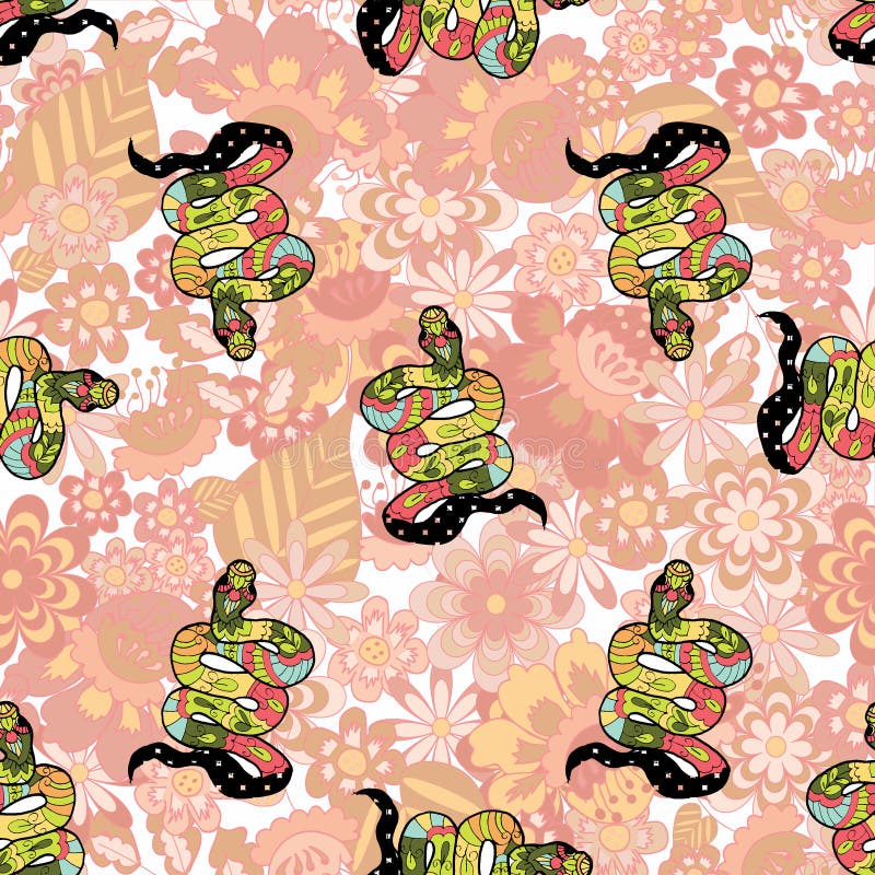 Snake Hissss Pattern for Surface Print Stock Illustration ...