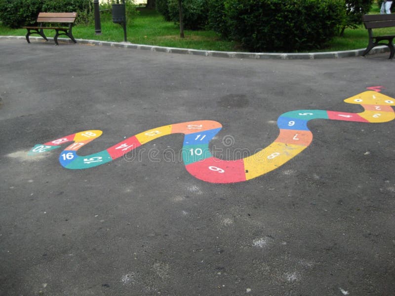 Snake-hopscotch stock photo. Image of - 87858488