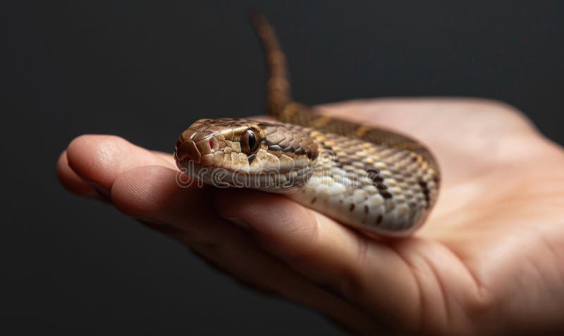 Snake on human hand stock image. Image of nature, hand - 320066837