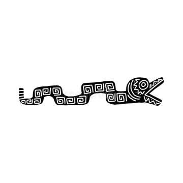 Snake icon Aztec stock vector. Illustration of engraving - 107474777