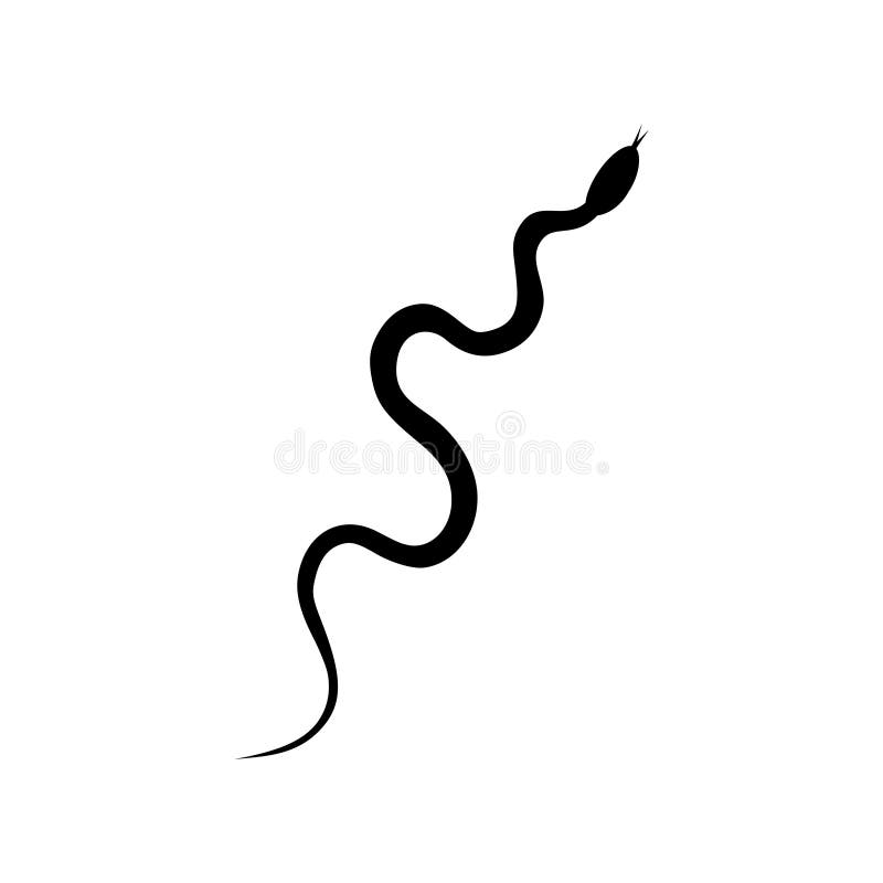 Simple No Snake Sign Isolated on White Background Stock Vector ...