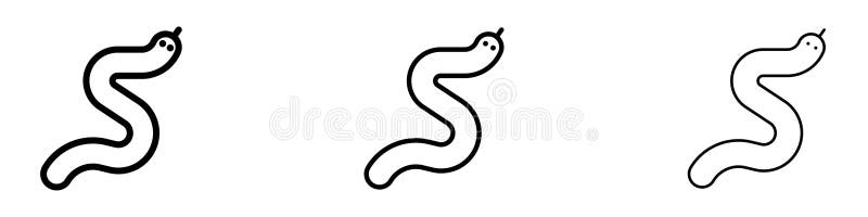 Snake icon vector stock vector. Illustration of silhouette - 348391116