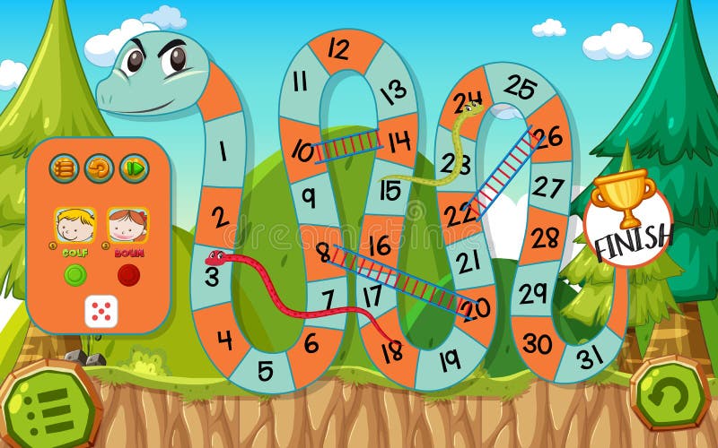 Snake Ladder Empty Board Stock Illustrations – 33 Snake Ladder Empty ...