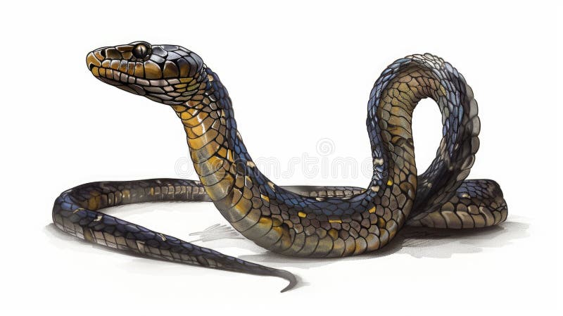 A Snake Laying Down on the Ground, Suitable for Educational Materials ...