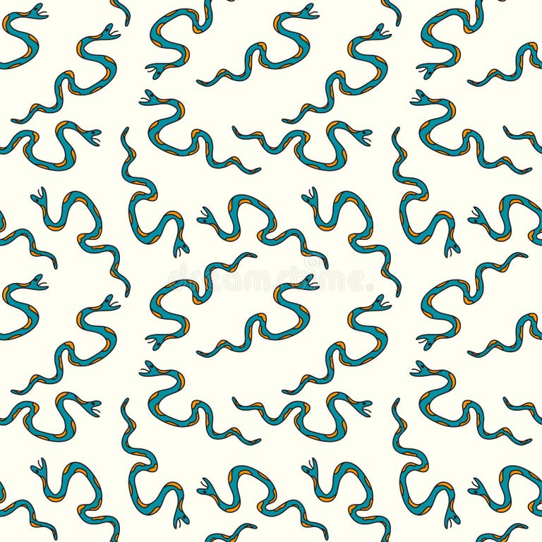 Snake on a Light Background Seamless Pattern Stock Vector ...