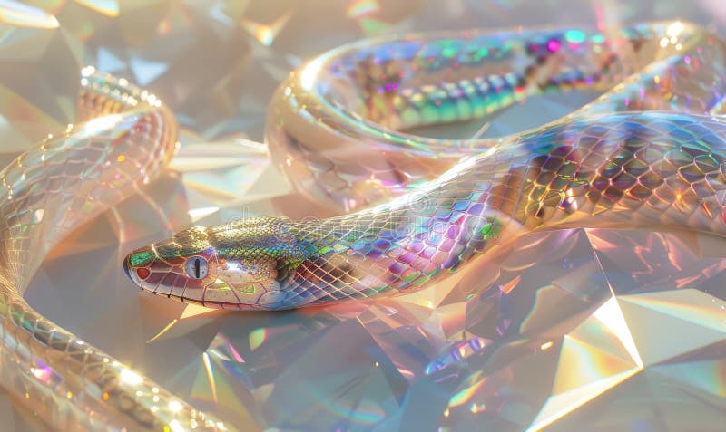 Snake and Light Refraction Abstract Background Stock Image - Image of ...