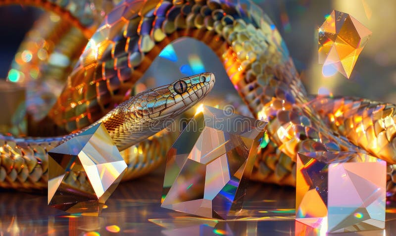 Snake and Light Refraction Abstract Background Stock Photo - Image of ...