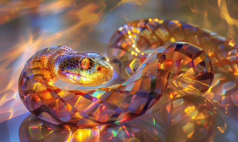 Snake and Light Refraction Abstract Background Stock Image - Image of ...