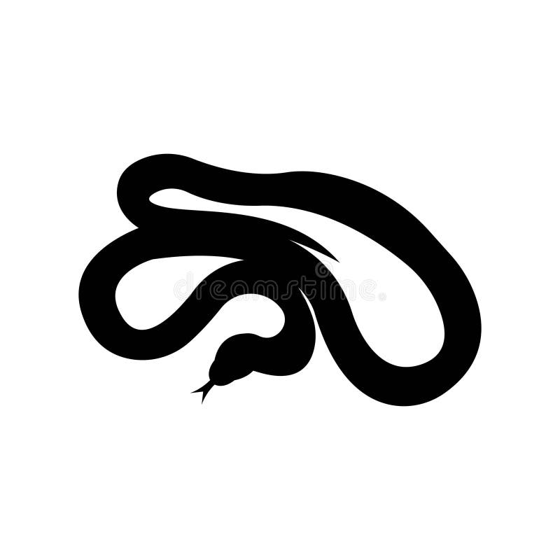 Snake Logo Vector Icon Illustration on Flat Design Stock Vector ...